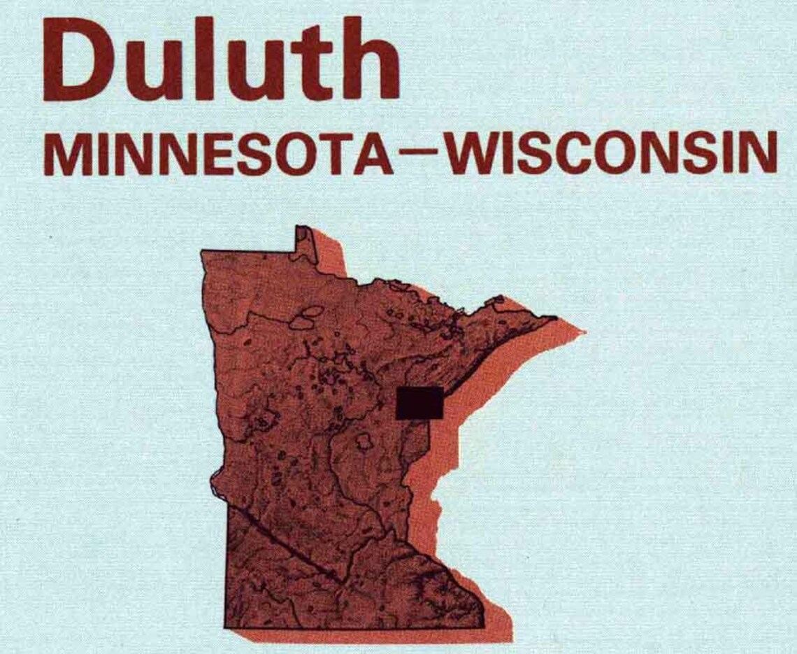 1980 Topo Map of Duluth Minnesota Lake Superior - Etsy