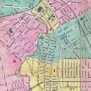 1874 Map of Elizabeth New Jersey - Etsy