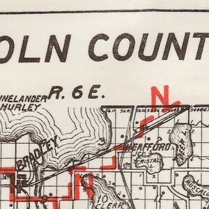 1926 Farm Line Map of Lincoln County Wisconsin - Etsy