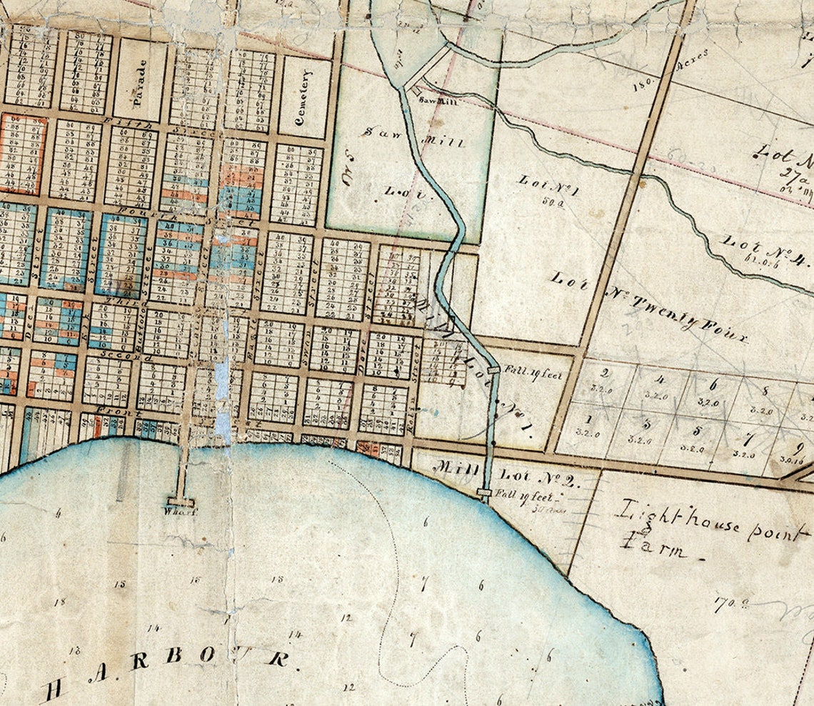 1836 Map of Dunkirk New York | Etsy