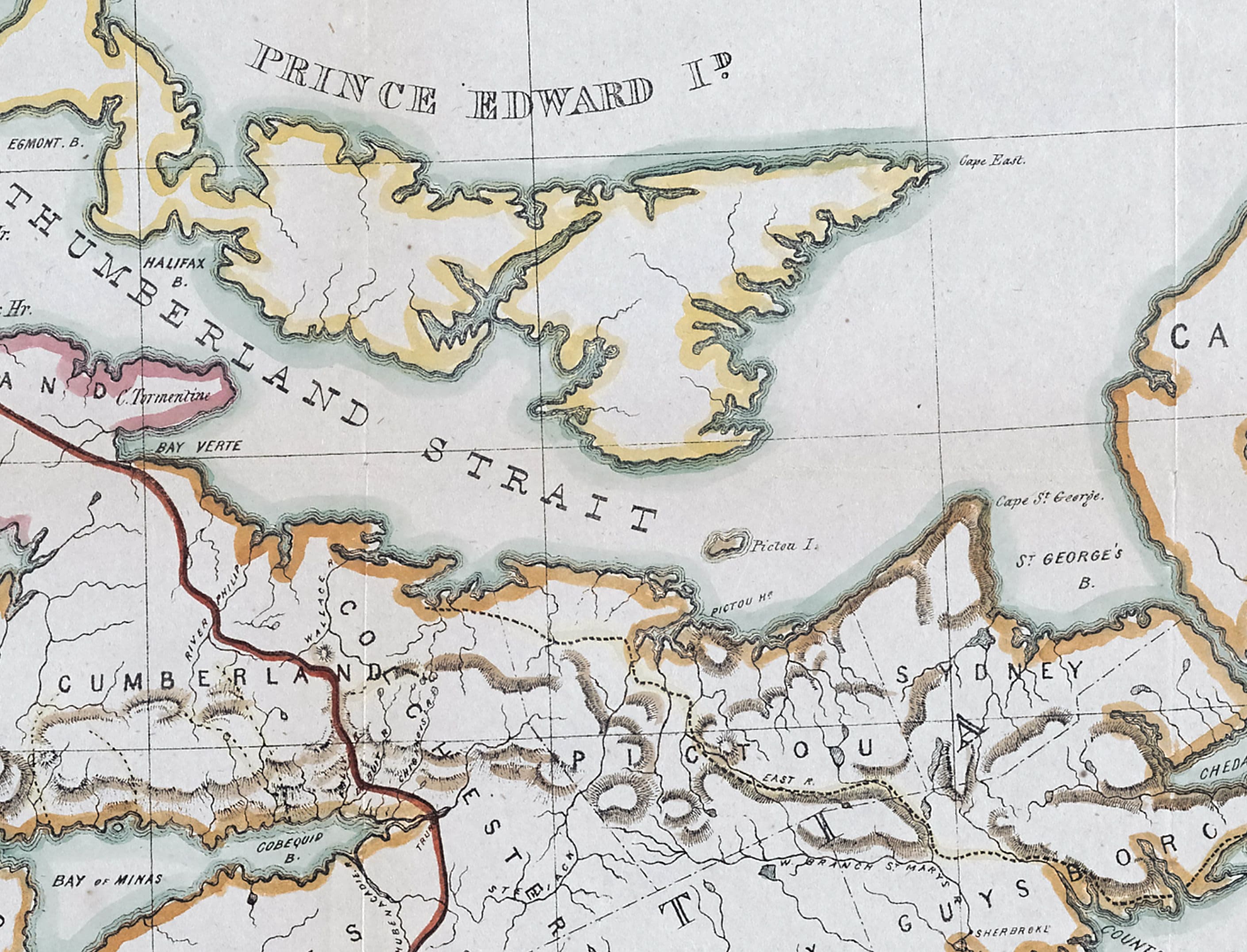 1845 Map of Nova Scotia New Brunswick and Lower Canada - Etsy