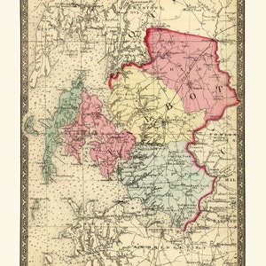 1866 Map of Talbot County Maryland - Etsy