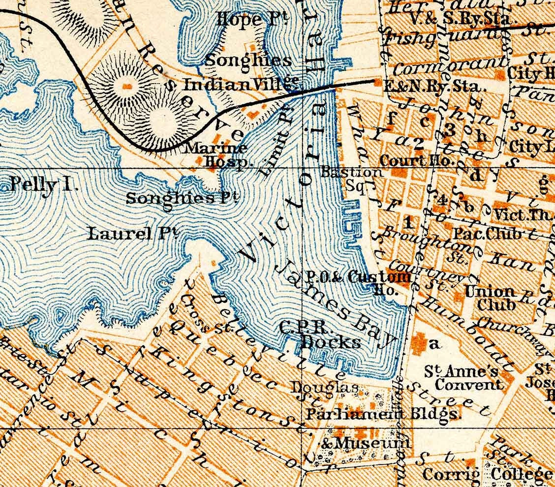 1907 Map of Victoria & Esquimalt Canada - Etsy