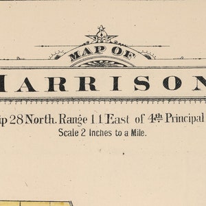 1886 Map of Harrison Township Winnebago County Illinois - Etsy