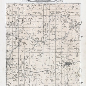 1887 Map of Morrill Township Brown County Kansas - Etsy