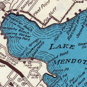 1923 Map of Madison and the Four Lakes Region Wisconsin - Etsy