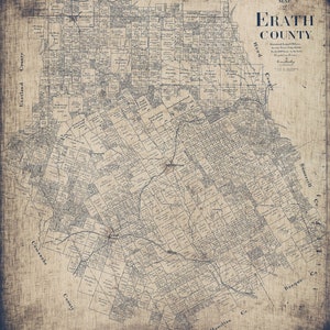 1896 Farm Line Map of Erath County Texas - Etsy