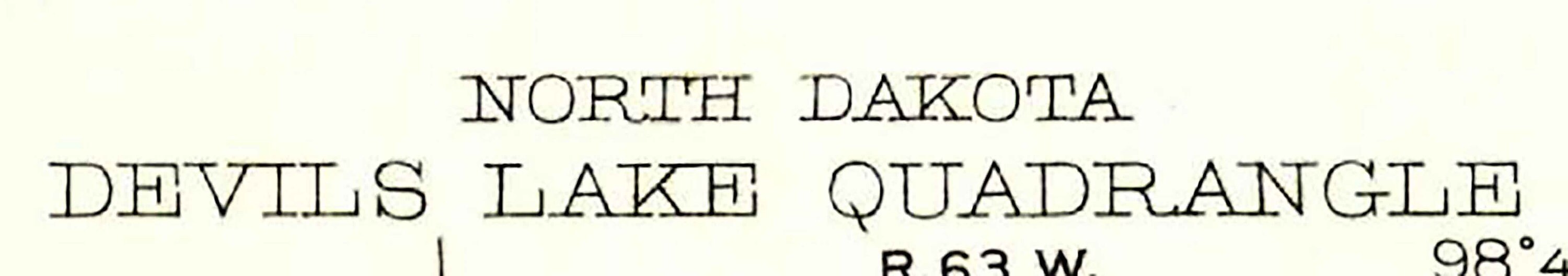 1931 Topo Map of Devils Lake North Dakota Quadrangle - Etsy Sweden