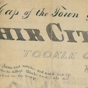 1800s Town Map of Ophir City Tooele County Utah - Etsy