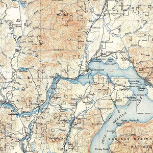 1911 Topo Map of Priest Lake Idaho Quadrangle - Etsy