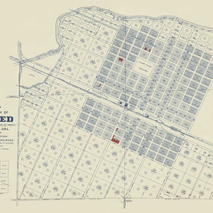 1897 Map of the City of Merced Merced County California - Etsy