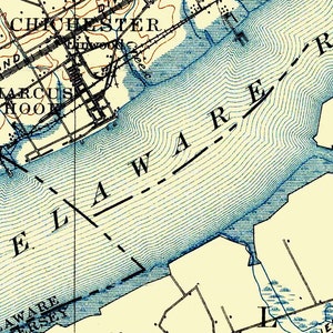 1900 Map of Chester Delaware County Pennsylvania - Etsy