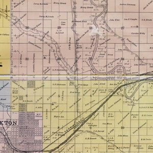 1894 Map of Yankton County South Dakota - Etsy
