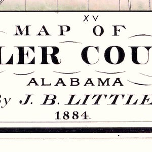 1884 Map of Butler County Alabama - Etsy