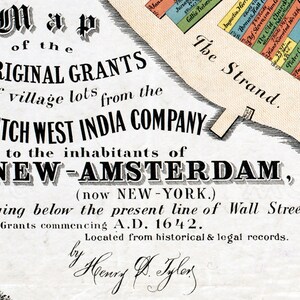1642 Map Layout of New-amsterdam New York City - Etsy