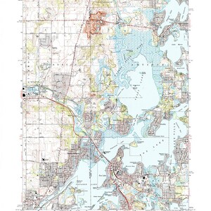 1993 Topo Map of Fox Lake Illinois Quadrangle - Etsy