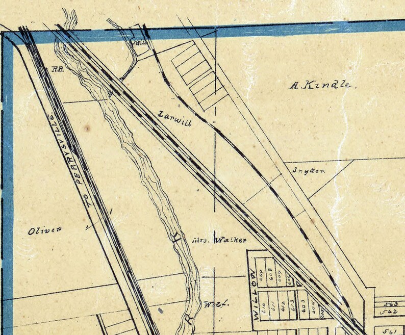 1897 Town Map of Loudonville Ashland County Ohio - Etsy