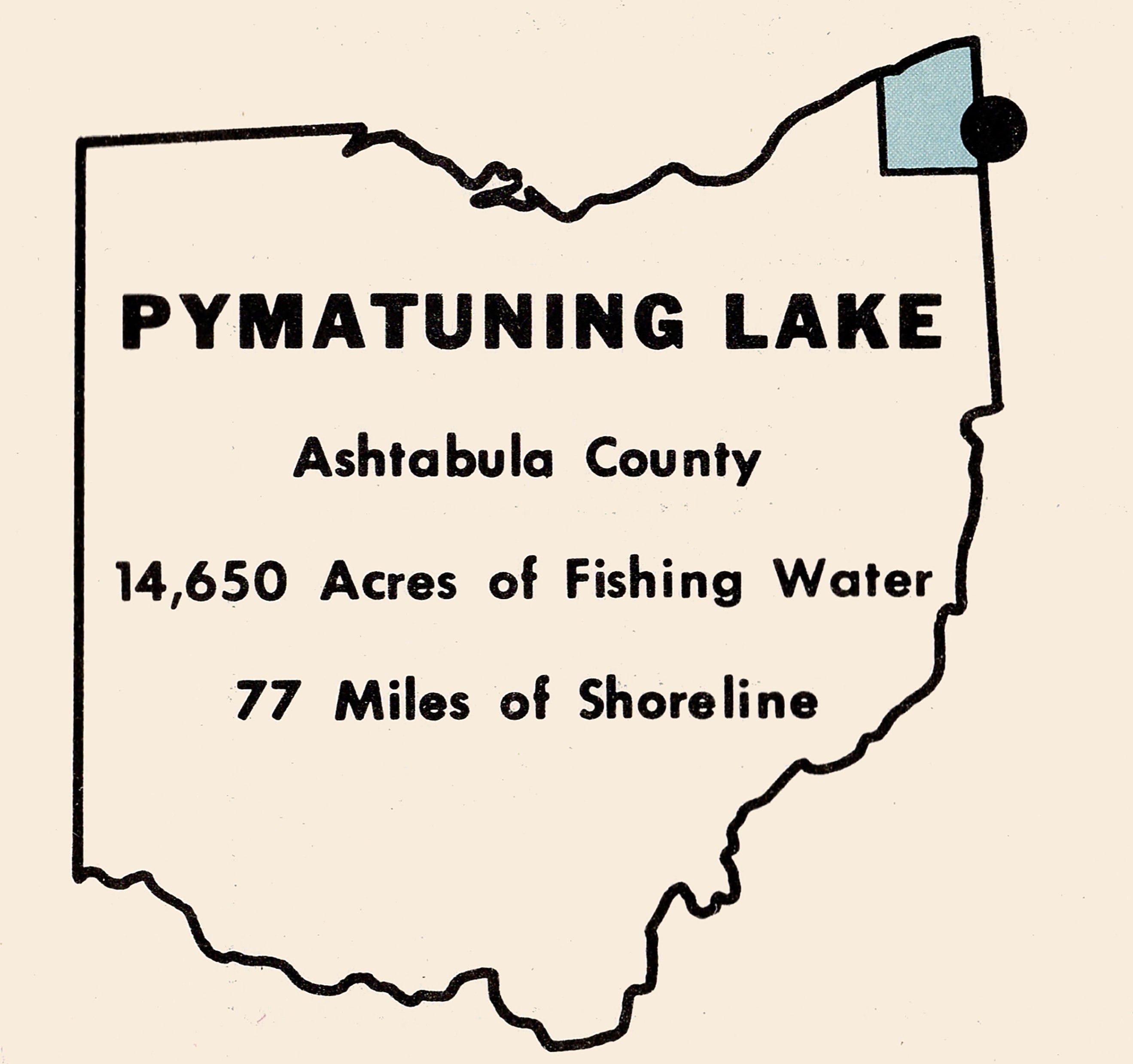 1961 Map of Pymatuning Lake Ashtabula County Ohio and - Etsy Australia