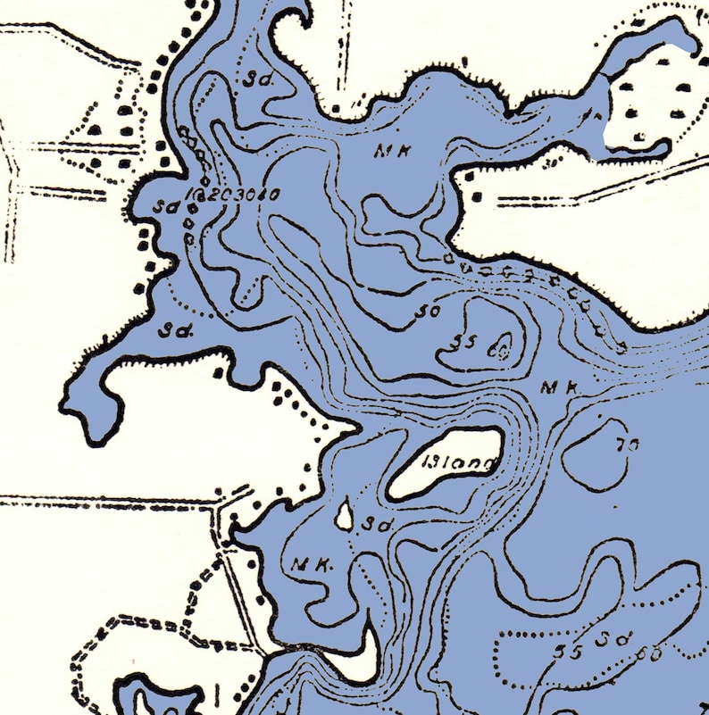 1970 Map of Tomahawk Lake Oneida County Wisconsin - Etsy UK