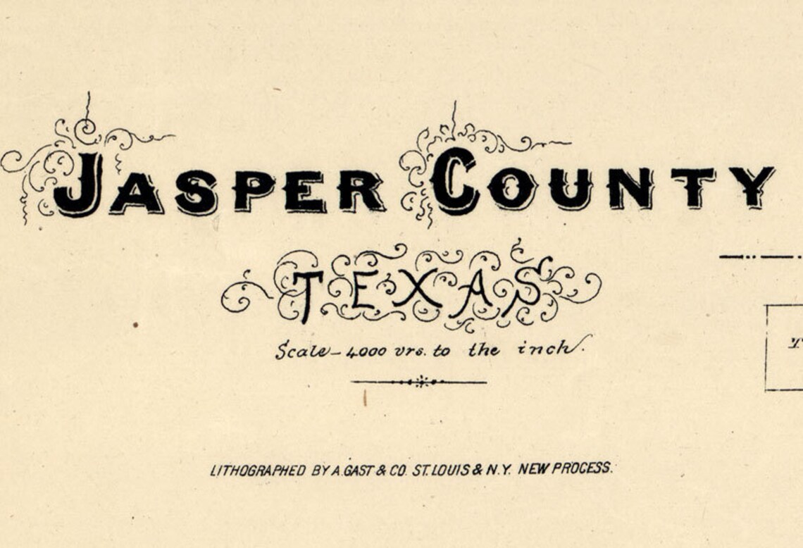 1879 Map of Jasper County Texas - Etsy