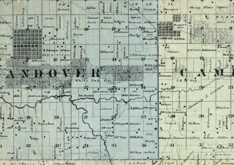 1860 Map of Henry County Illinois - Etsy