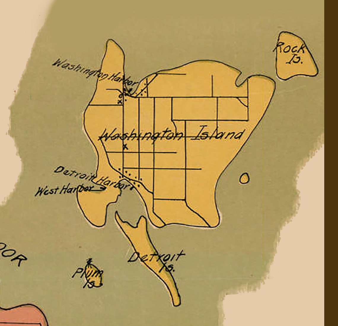 1915 Map of Door County Wisconsin - Etsy
