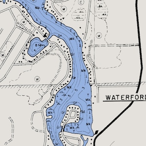 1970 Map of Tichigan Lake Racine County Wisconsin - Etsy