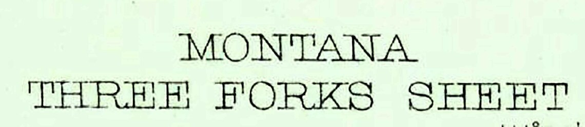 1895 Topo Map of Three Forks Montana Gallatin National Forest | Etsy