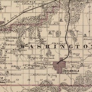 1875 Map of Warren County Iowa - Etsy