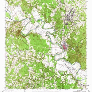 1948 Topo Map of Bastrop Texas - Etsy