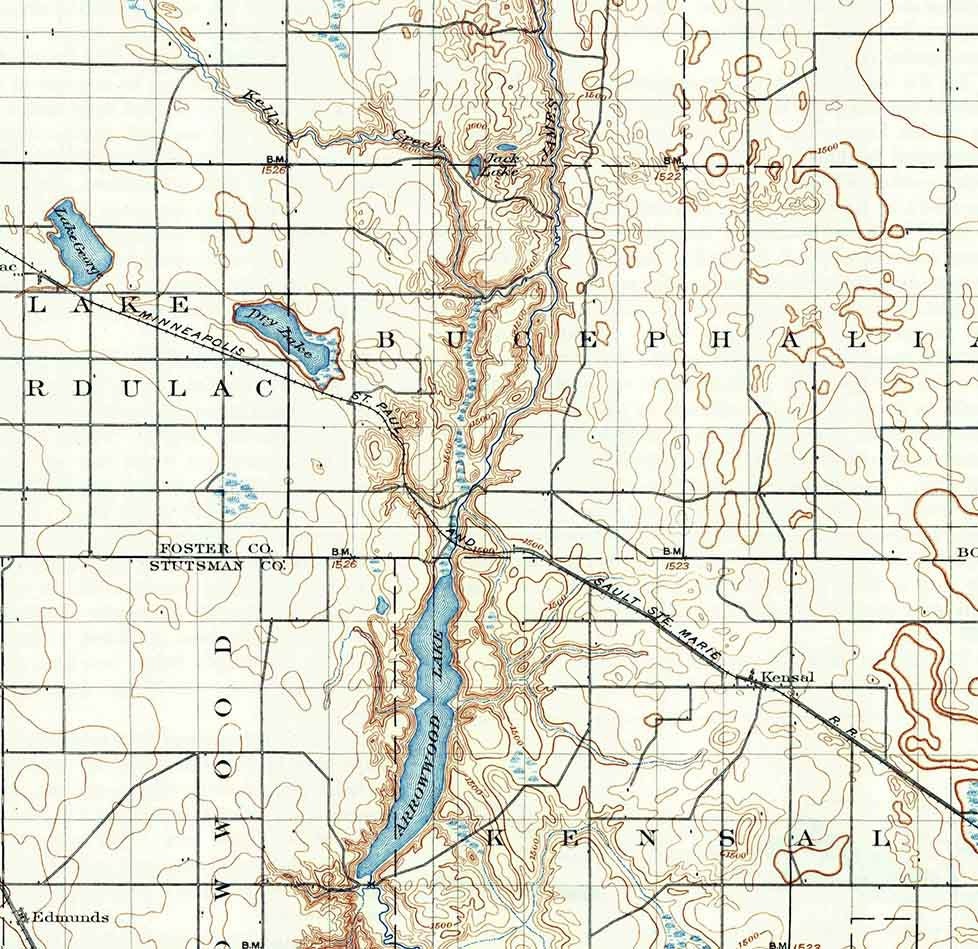 1900 Topo Map of Pingree North Dakota - Etsy UK