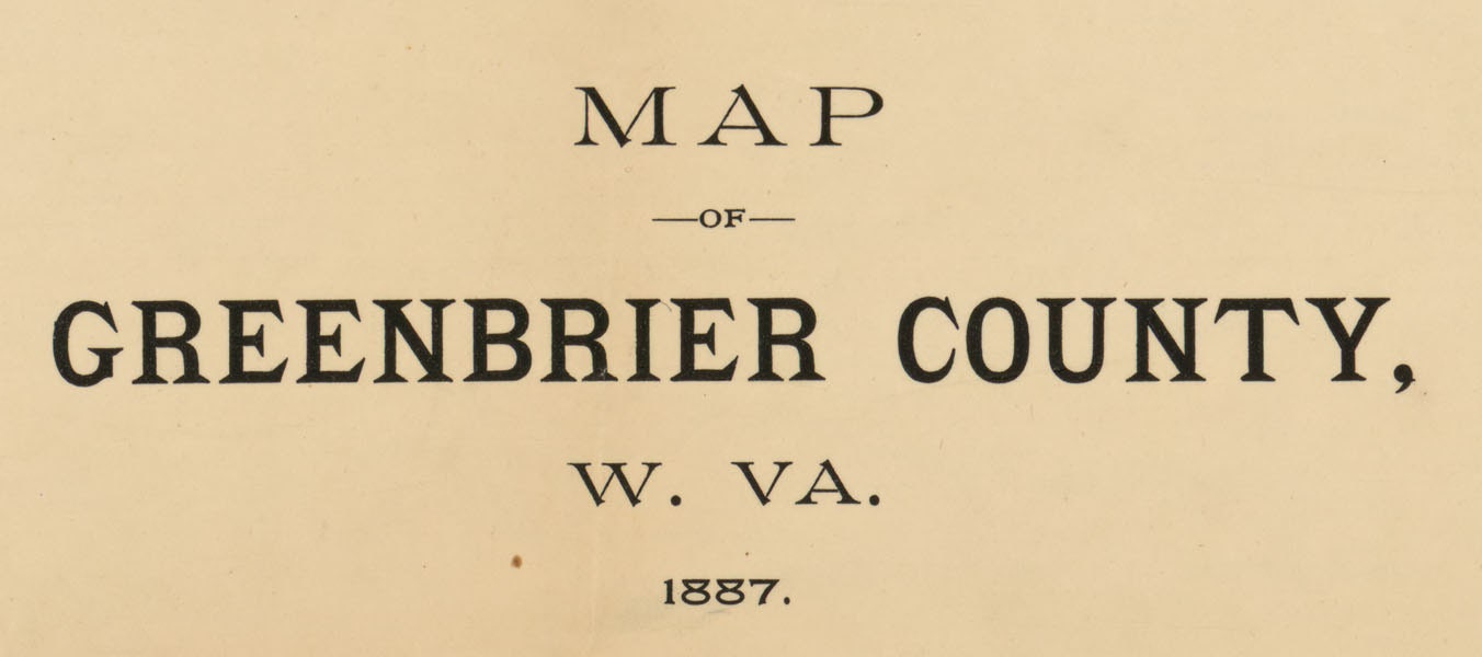 1887 Map of Greenbrier County West Virginia - Etsy