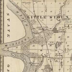 1875 Map of Harrison County Iowa - Etsy