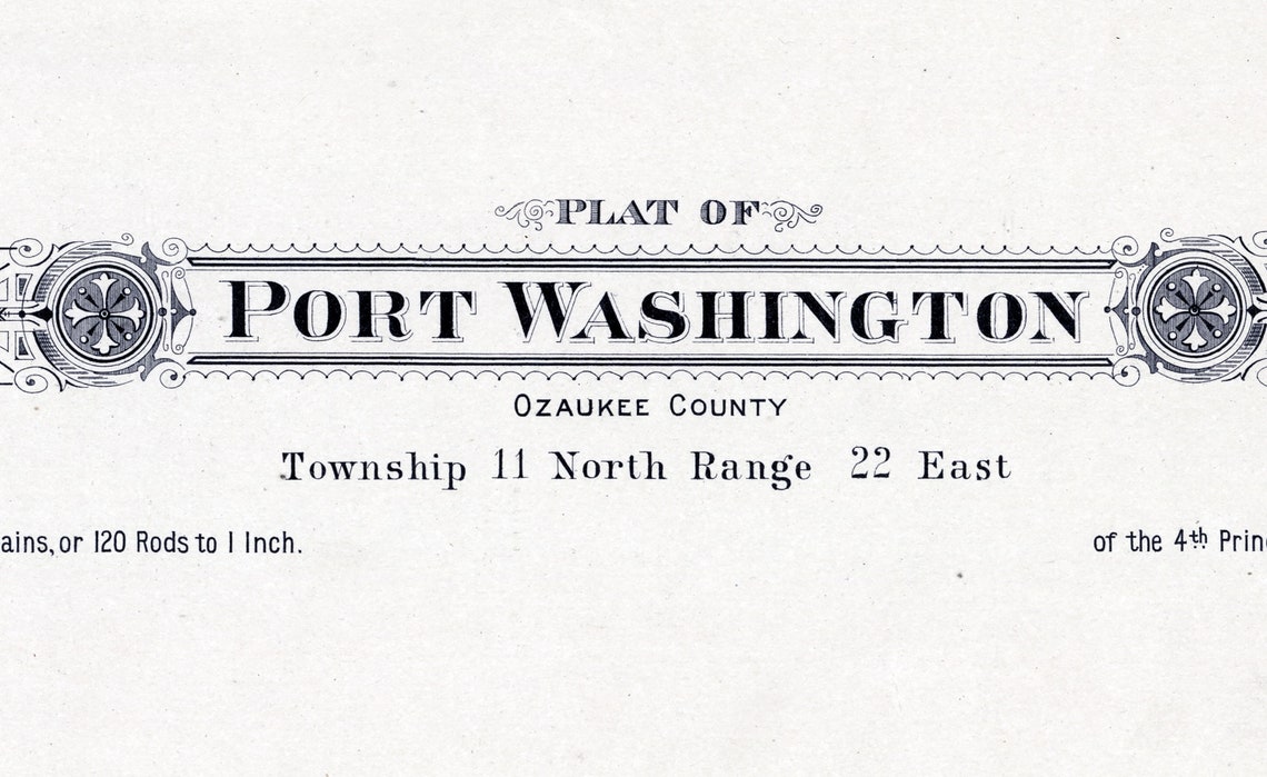 1915 Map of Port Washington Township Ozaukee County Wisconsin - Etsy