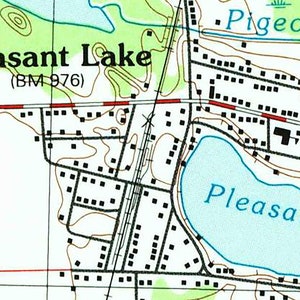 1993 Map of Pleasant Lake and Long Lake Indiana - Etsy