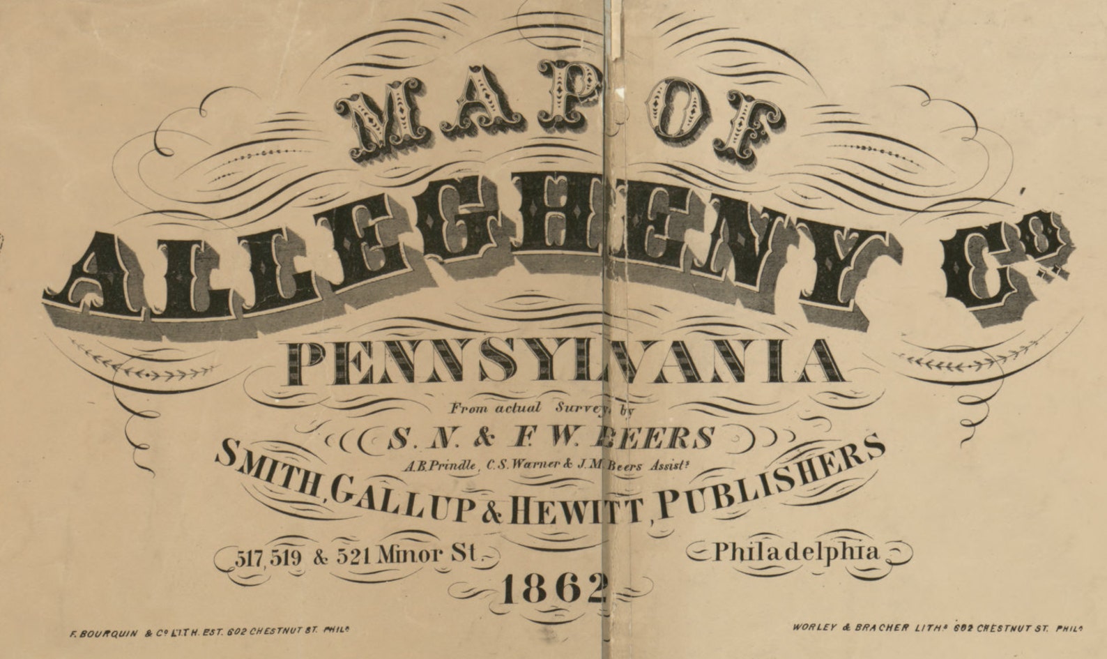 1862 Map of Allegheny County PA From Actual Surveys Pittsburgh - Etsy
