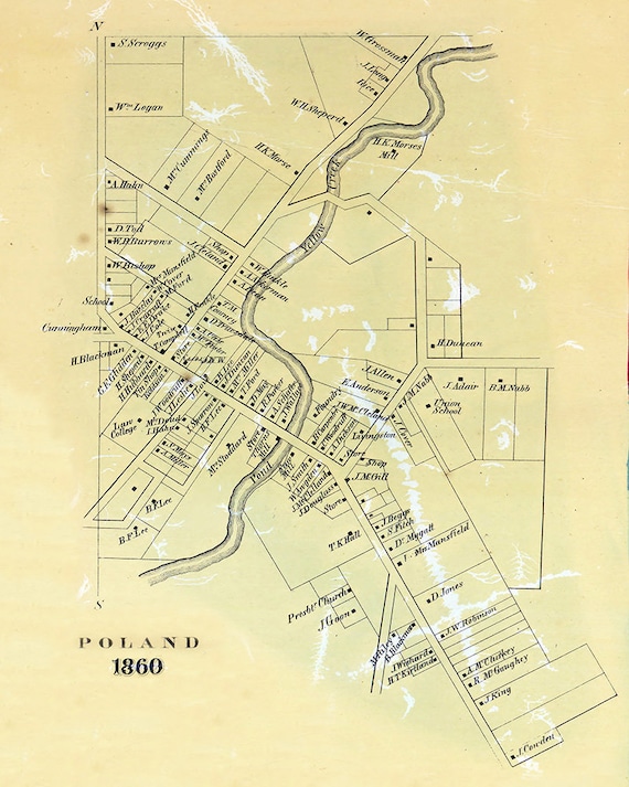 Poland Township Ohio Map Historical Maps — Town Of Ohio, New York