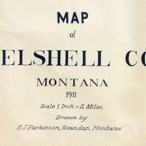 1911 Map of Musselshell County Montana - Etsy
