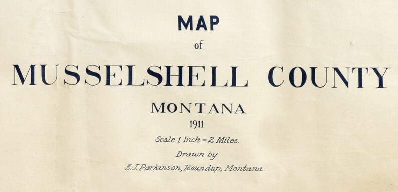 1911 Map of Musselshell County Montana - Etsy