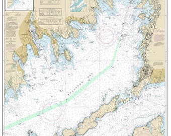 BUZZARDS BAY, Massachusetts 1899 Colored Nautical Chart - Etsy