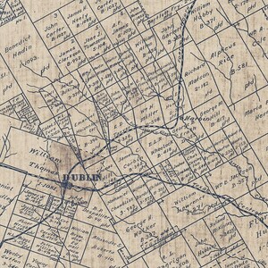 1896 Farm Line Map of Erath County Texas - Etsy