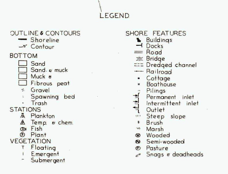 1941 Map of Lake Macatawa Ottawa County Michigan - Etsy