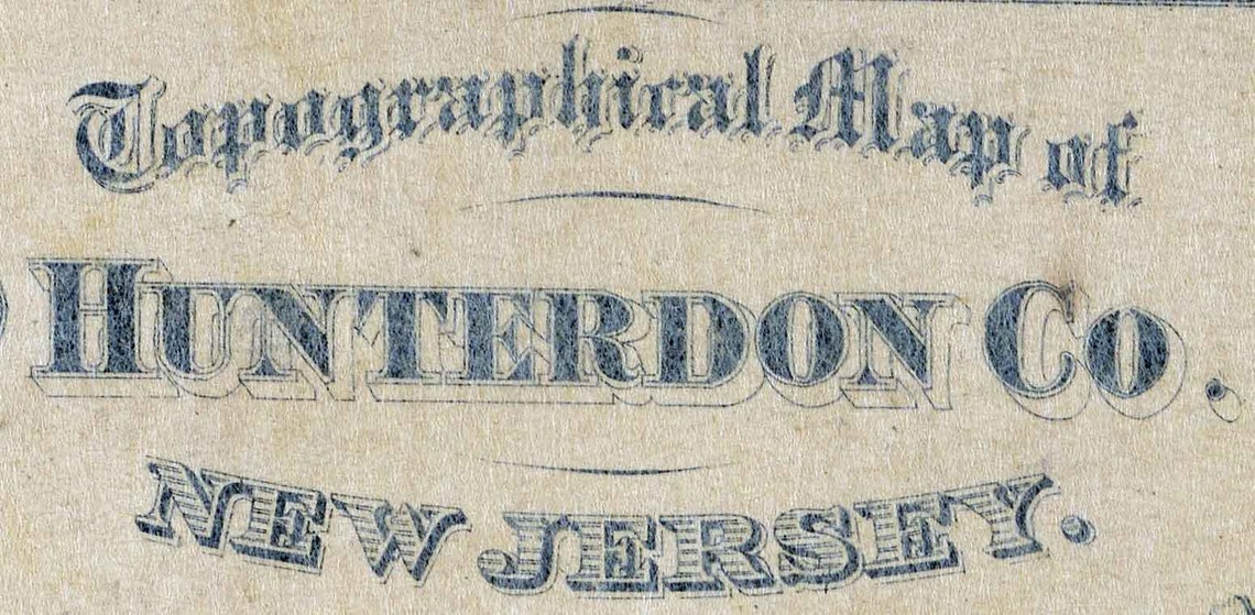 1872 Map of Hunterdon County Somerset County New Jersey - Etsy