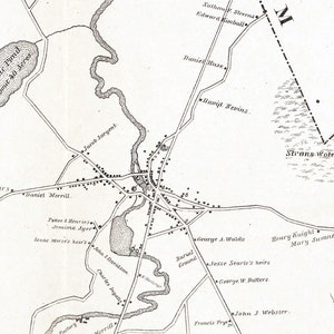 1846 Map of Methuen Massachusetts - Etsy