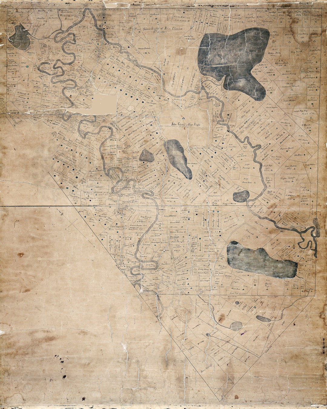 1855 Town Map of Fryeburg Maine - Etsy