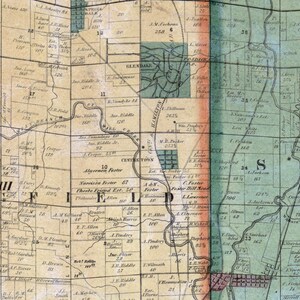1856 Farm Line Map of Hamilton County Ohio Farm Names - Etsy