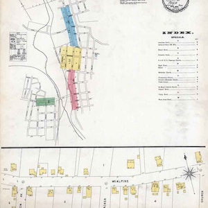 1896 Sanborn Map of Avoca Luzerne County Pennsylvania - Etsy