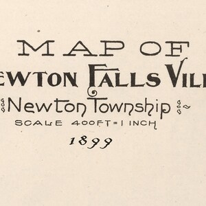1899 Map of Newton Falls Village Trumbull County Ohio - Etsy