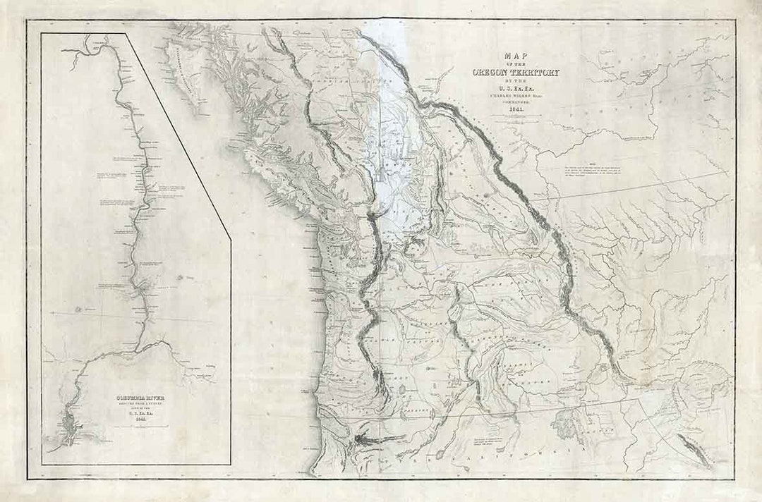 1841 Map of the Oregon Territory - Etsy