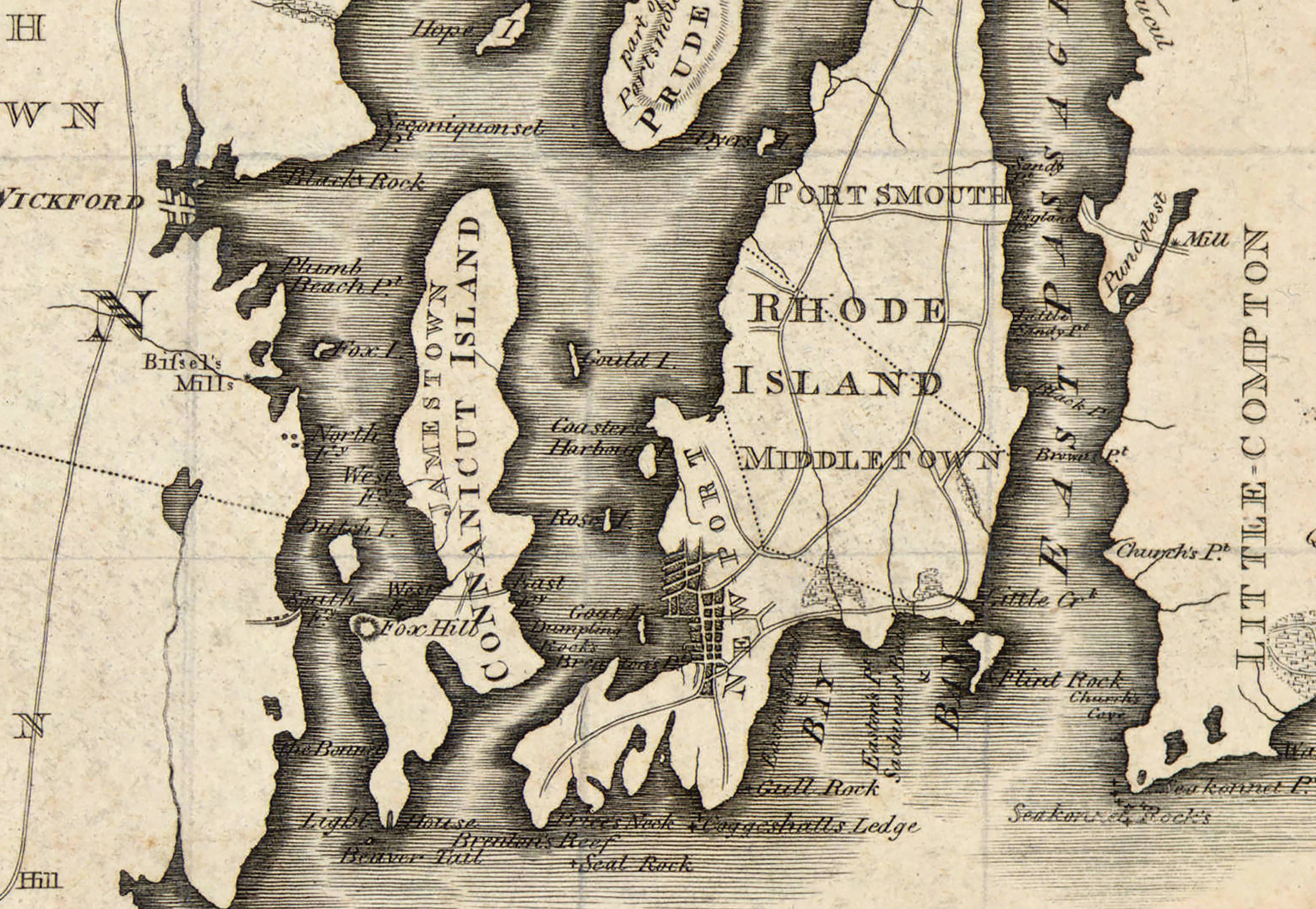 1796 Map of Rhode Island - Etsy